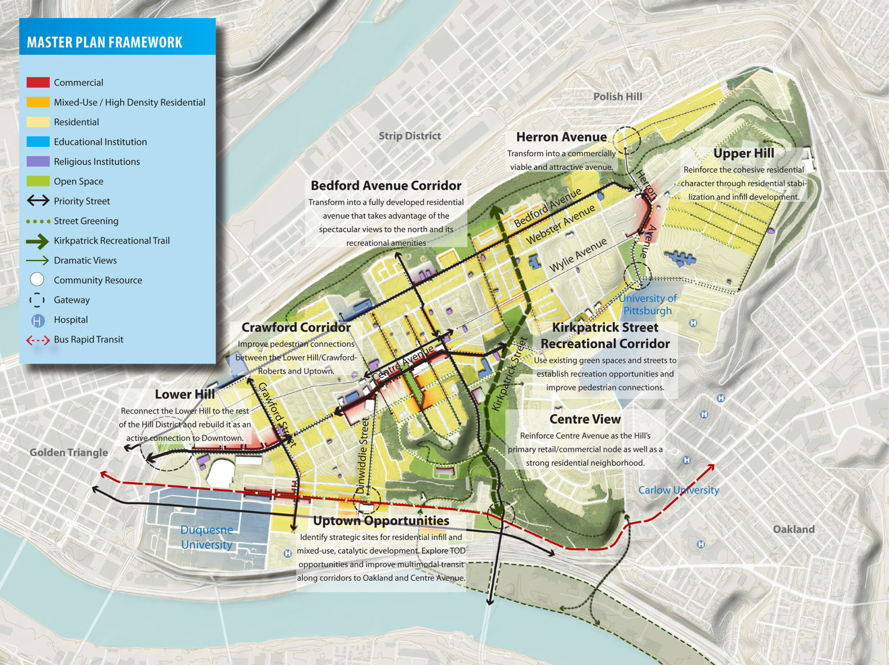 Hill District Pittsburgh Street Map